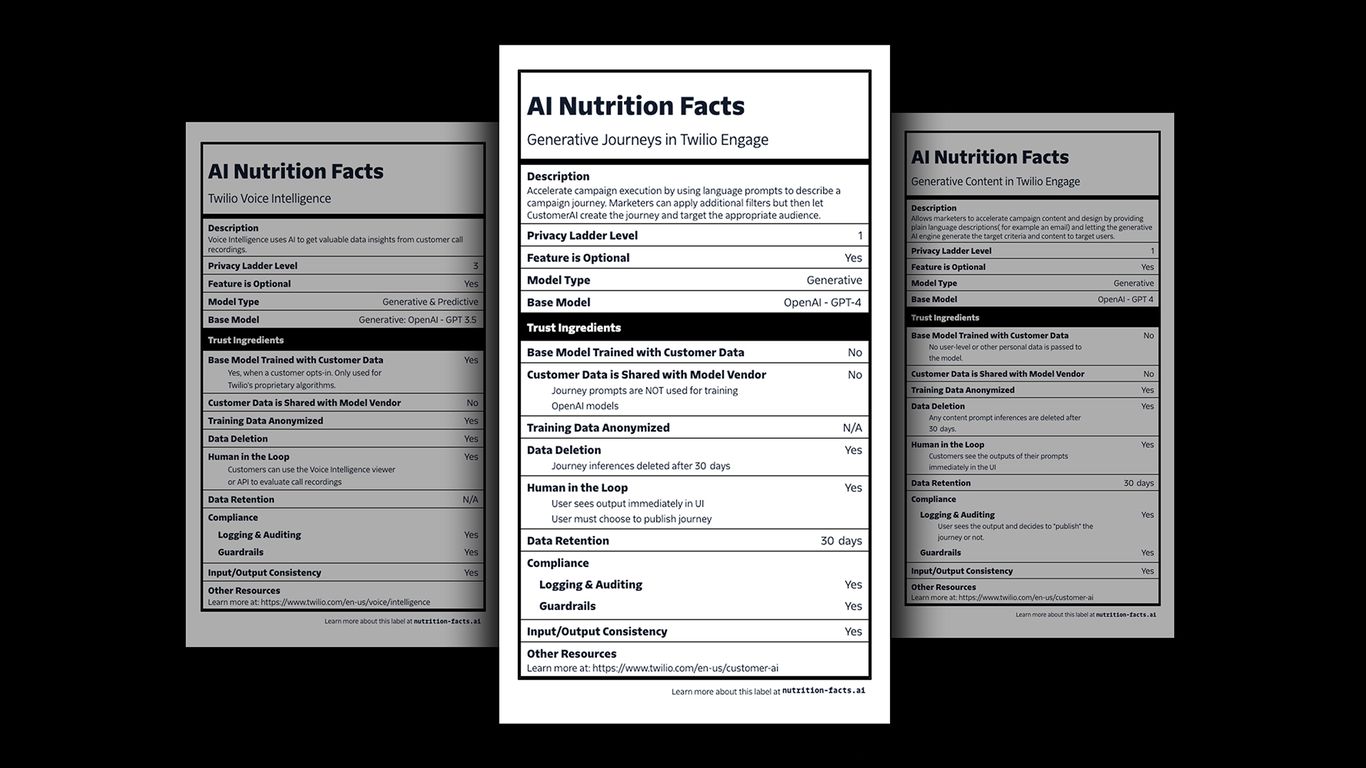 "Nutrition labels" aim to boost trust in AI