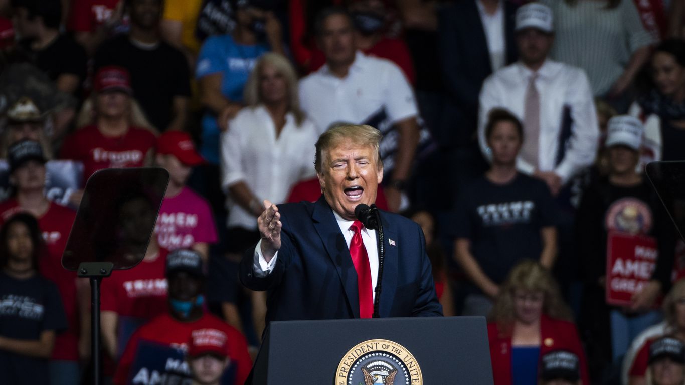 Coronavirus: Trump campaign encourages face masks at outdoor rally