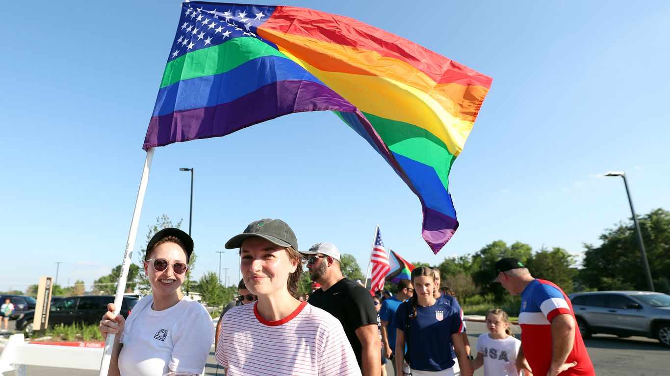 Austin gets a rainbow intersection for National Coming Out Day - Axios ...