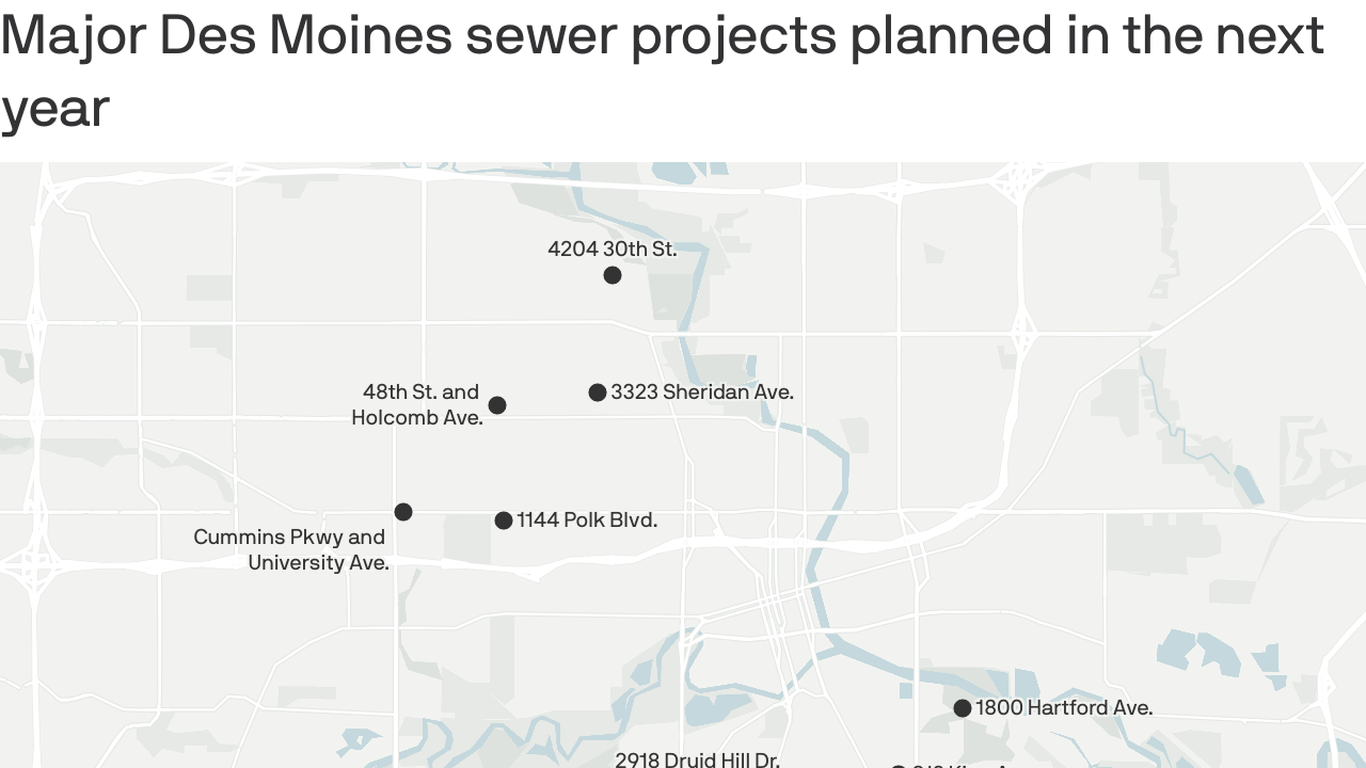 The skinny on Des Moines' $1.75M sewer project - Axios Des Moines