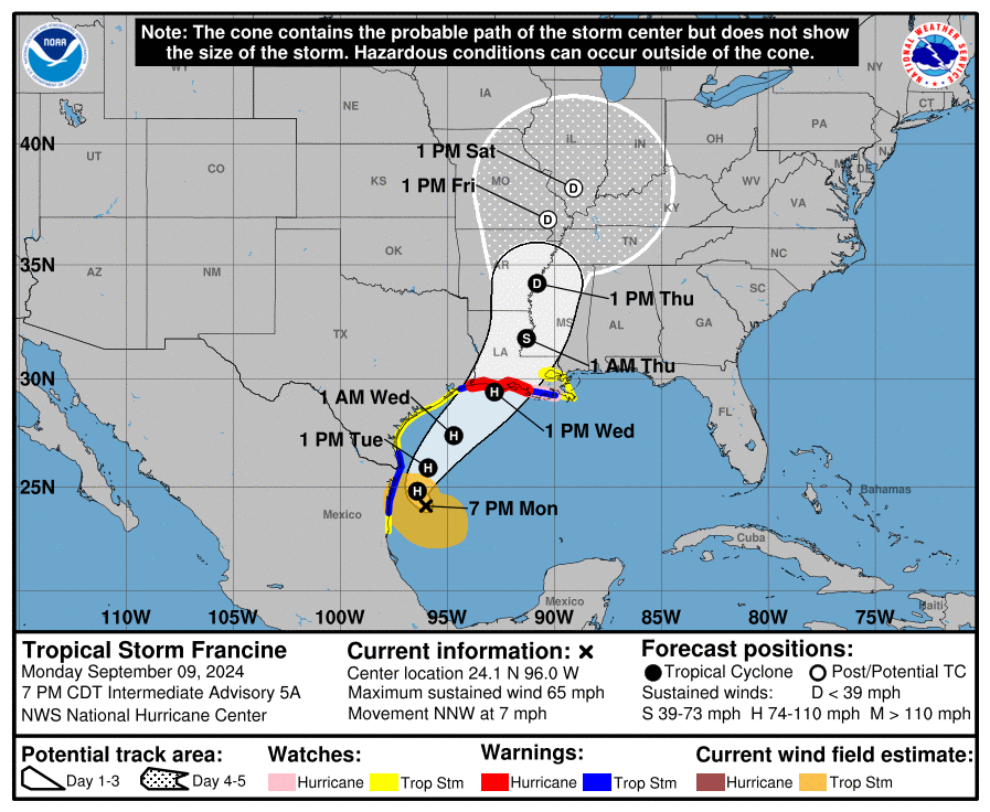 New Orleans under tropical storm watch ahead of Francine: What to ...