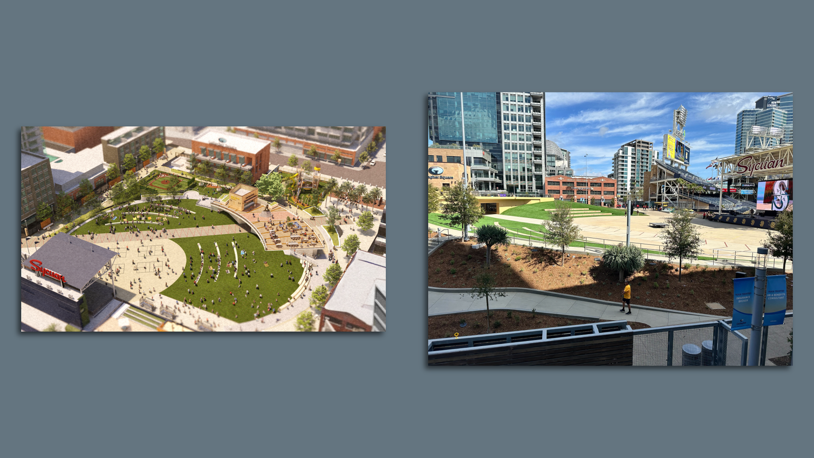 See the changes: Petco Park's new Gallagher Square - Axios San Diego