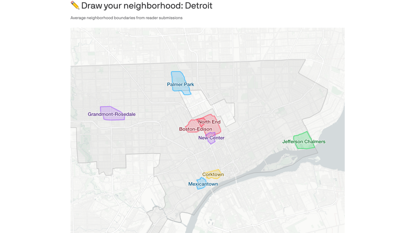 Detroit residents map their neighborhood boundaries - Axios Detroit
