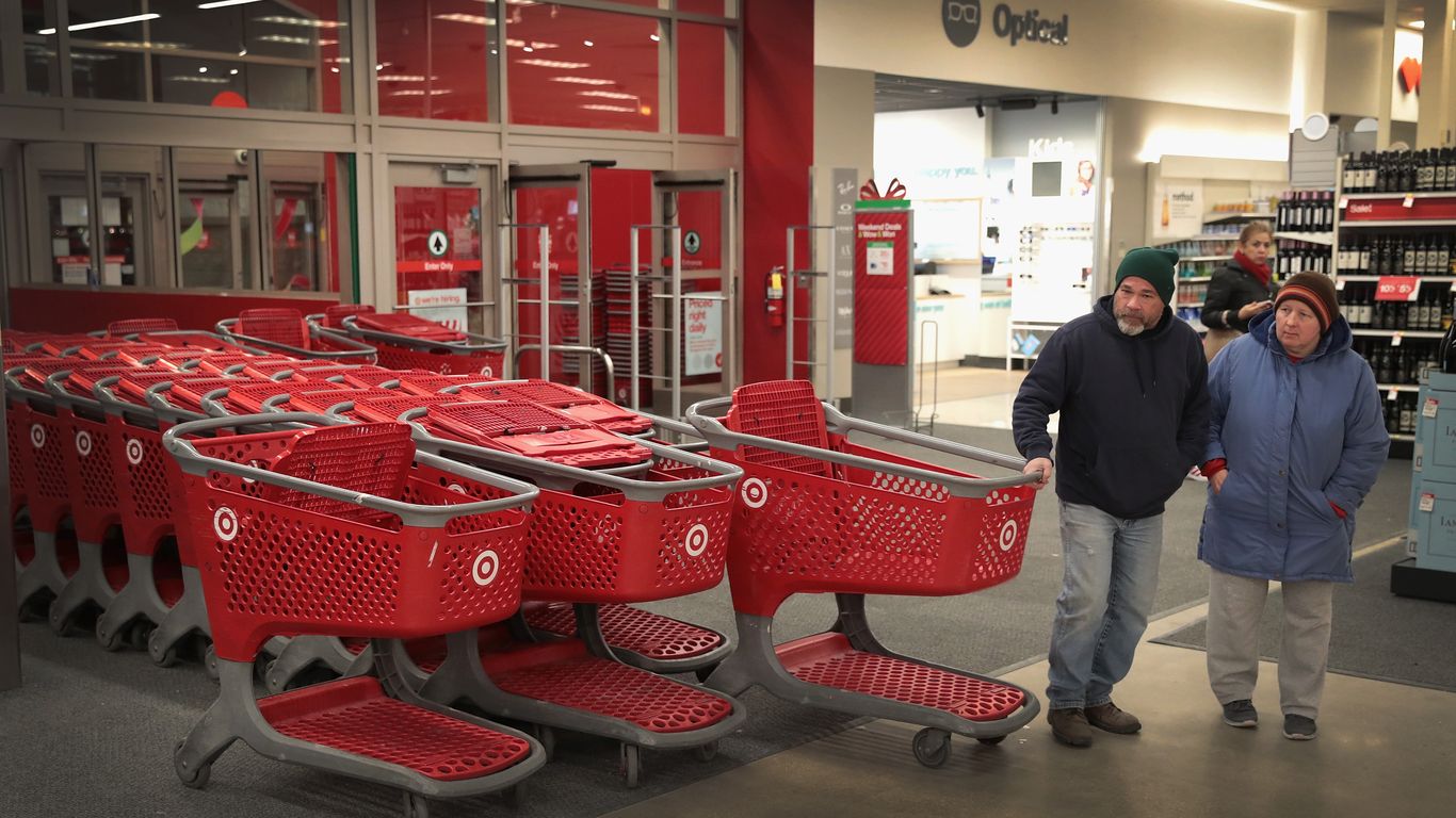 Target and Kroger ride stock roller-coaster