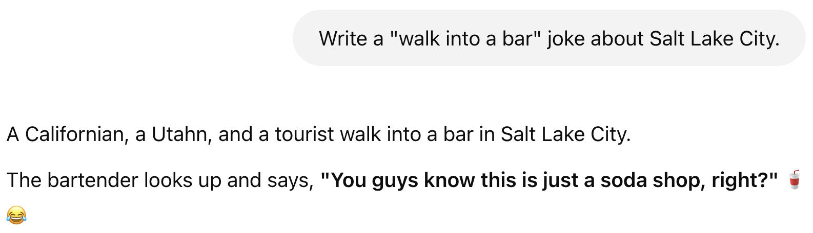 We asked ChatGPT to write jokes about Utah. Here are the yuks. - Axios ...