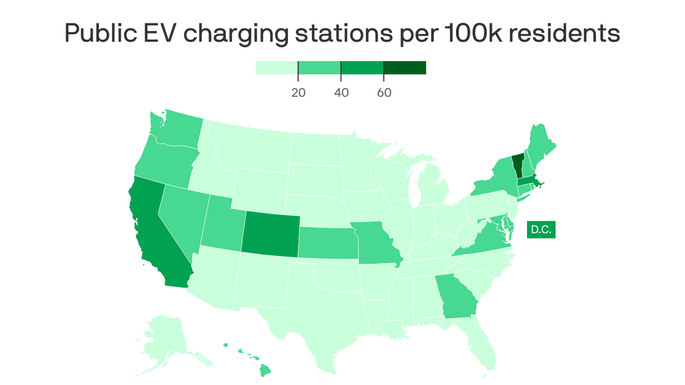 Ohio lags behind in EV public charging stations - Axios Columbus