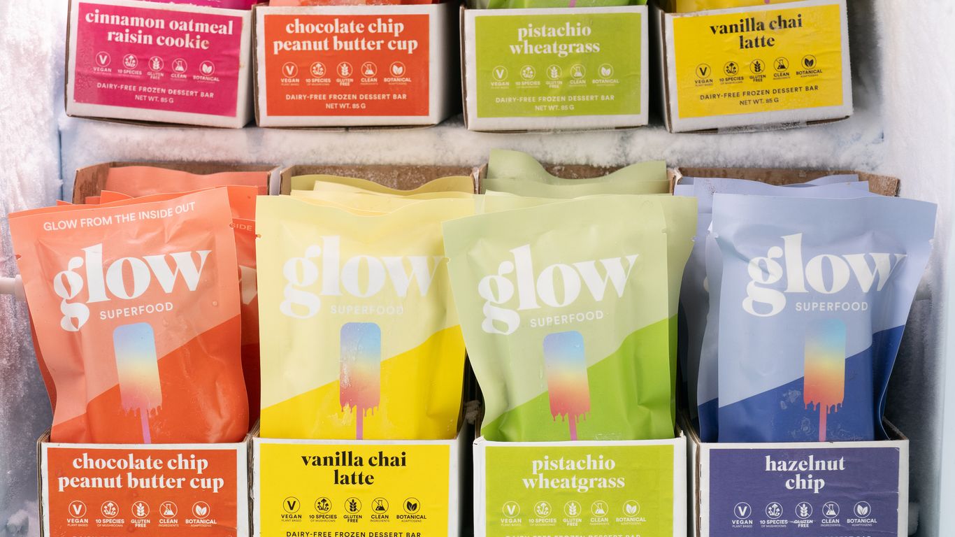 Review: Chicago-based Glow Superfoods' vegan ice cream bars - Axios Chicago
