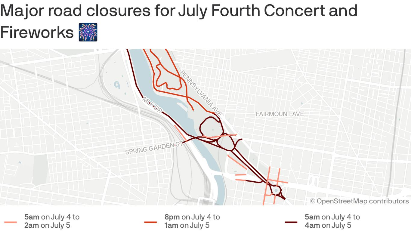 Philadelphia July 4 fireworks, parade, road closures: What to expect ...