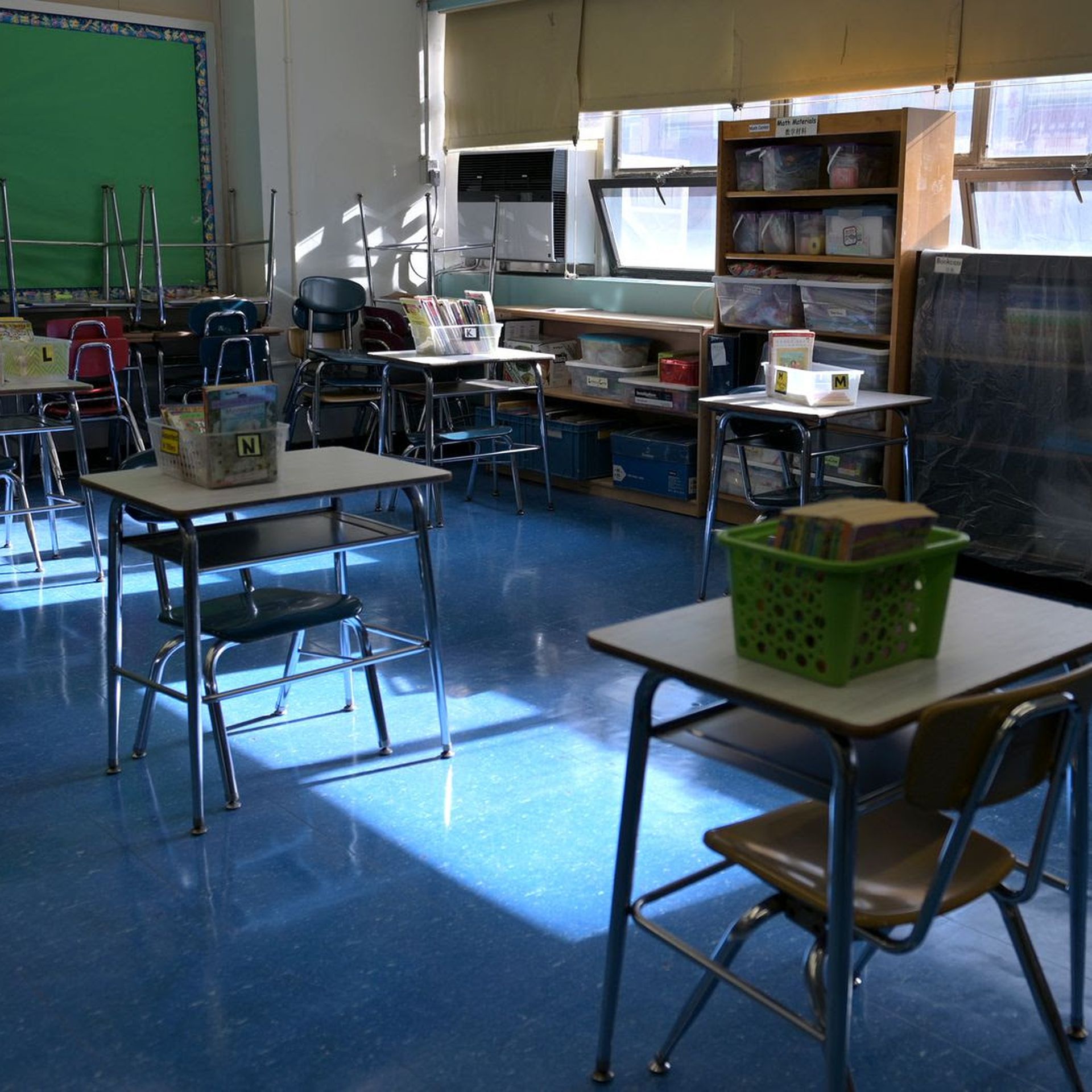Empty High School Math Classroom
