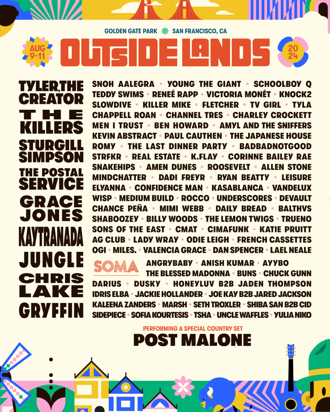 Outside Lands unveils 2024 lineup: Tyler, the Creator and more - Axios ...