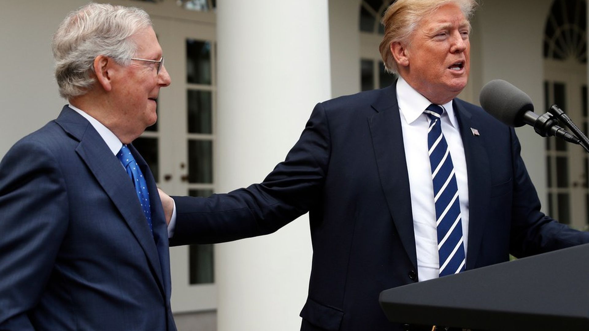 Trump says he and McConnell are "closer than ever before"