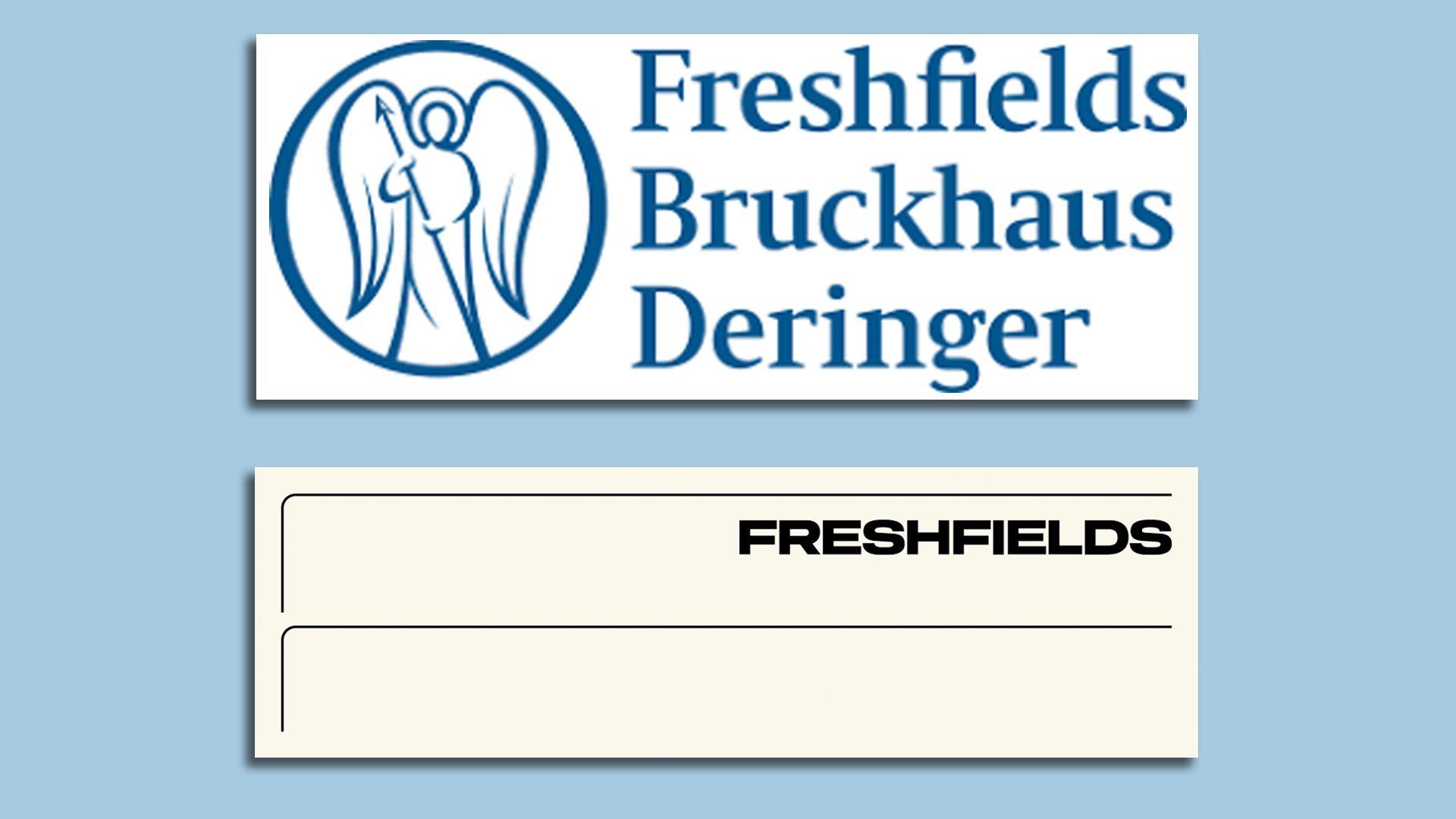 The "blanding" of Freshfields' logo