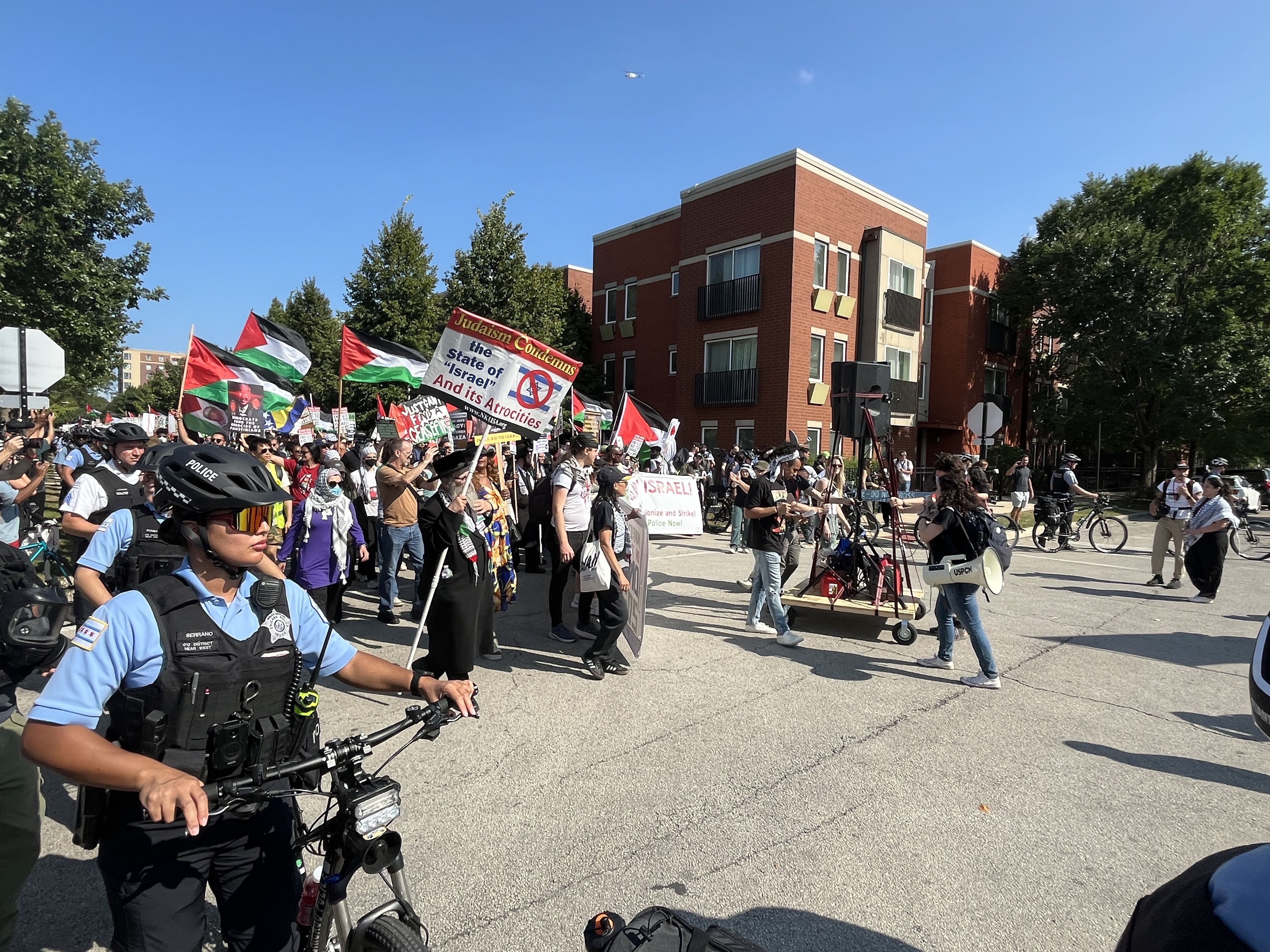 Photos: Gaza war protesters rally in Chicago during DNC - Axios Chicago