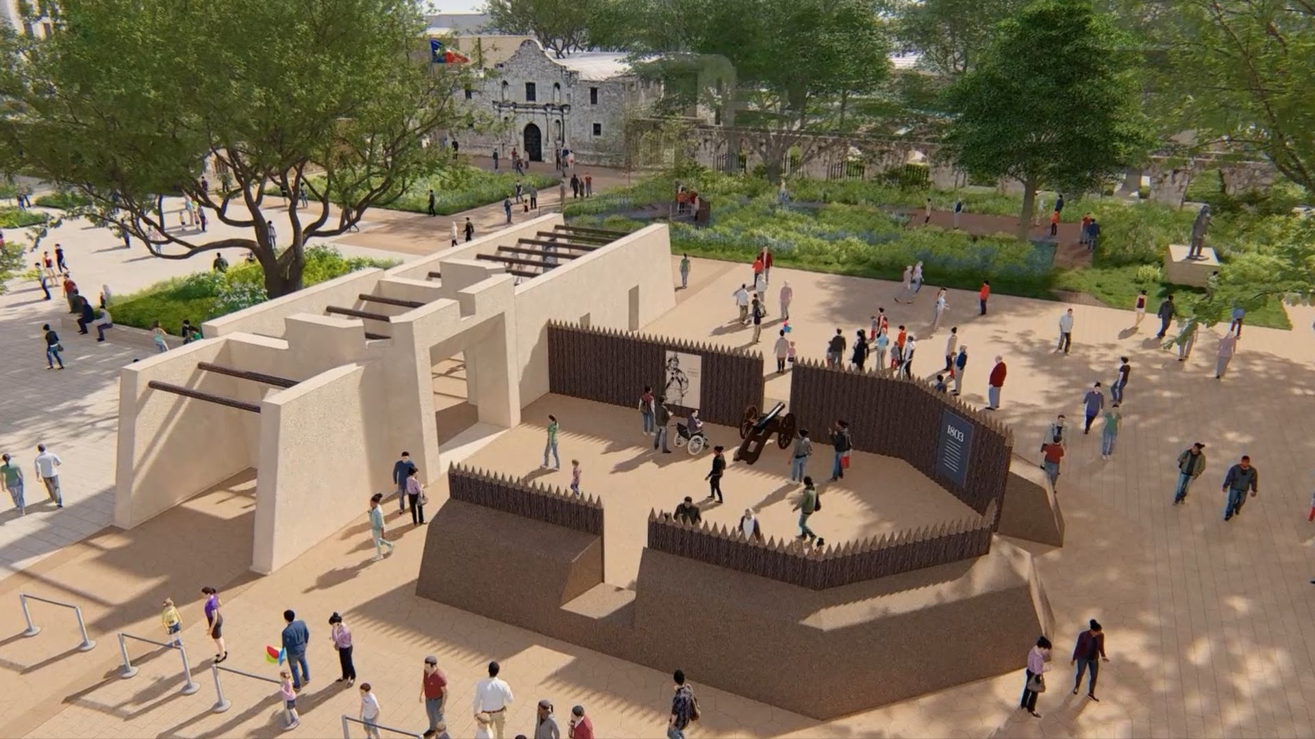 Alamo's new entrance opens as part of site expansion - Axios San Antonio