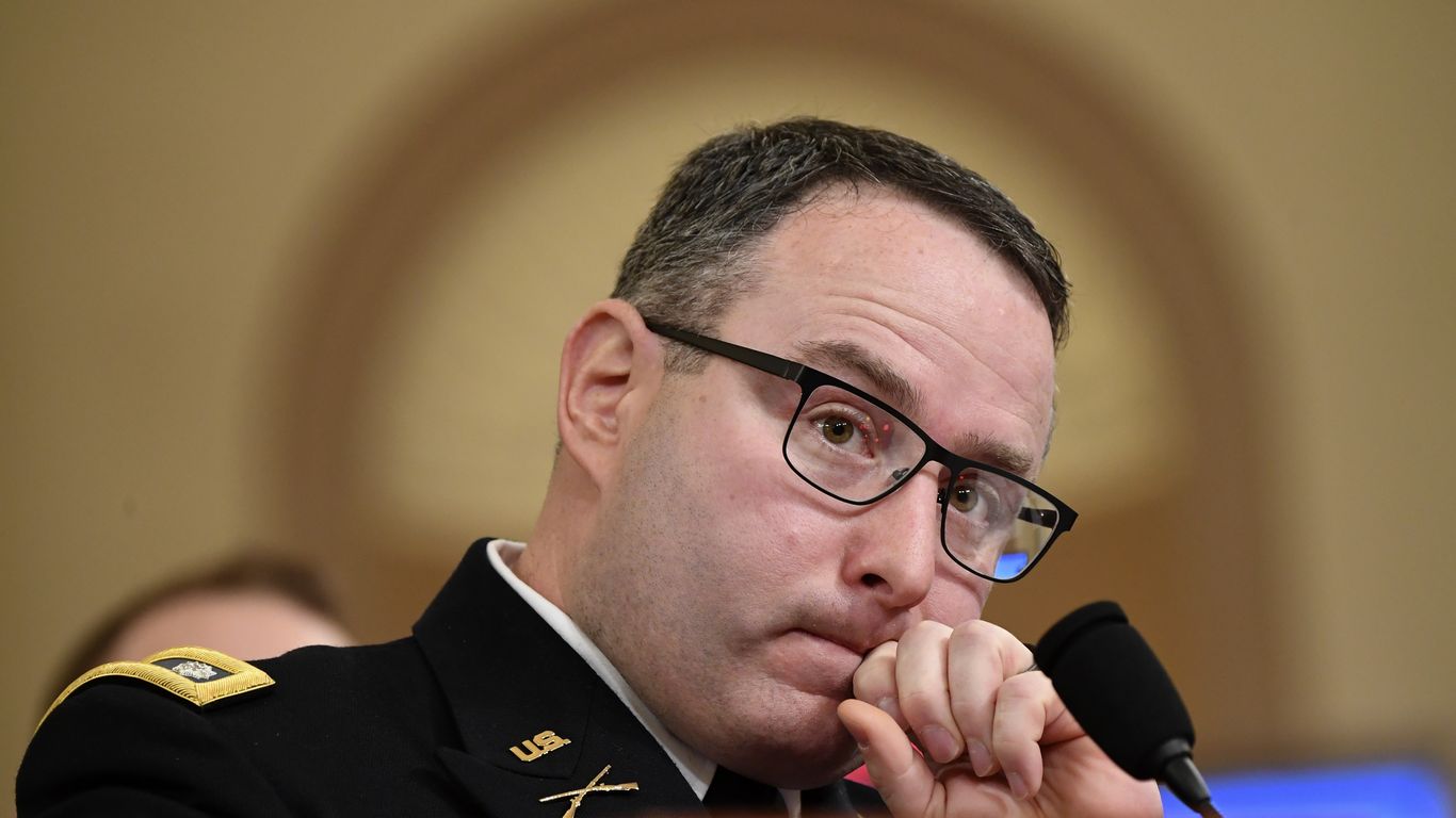 Alexander Vindman "escorted" from White House, lawyer says