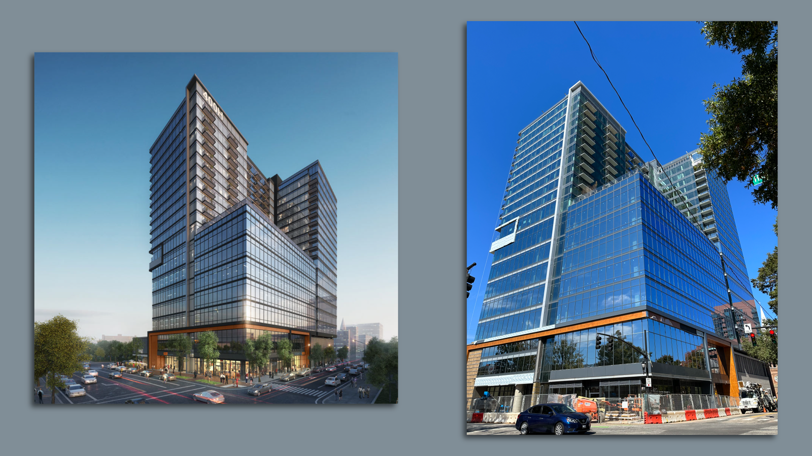 Rendering vs. reality: Raleigh's newest tower 400H opens - Axios Raleigh