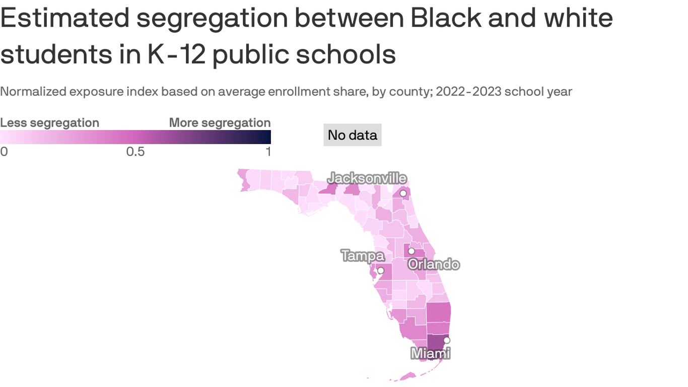 School segregation in Tampa Bay has risen in recent decades - Axios ...
