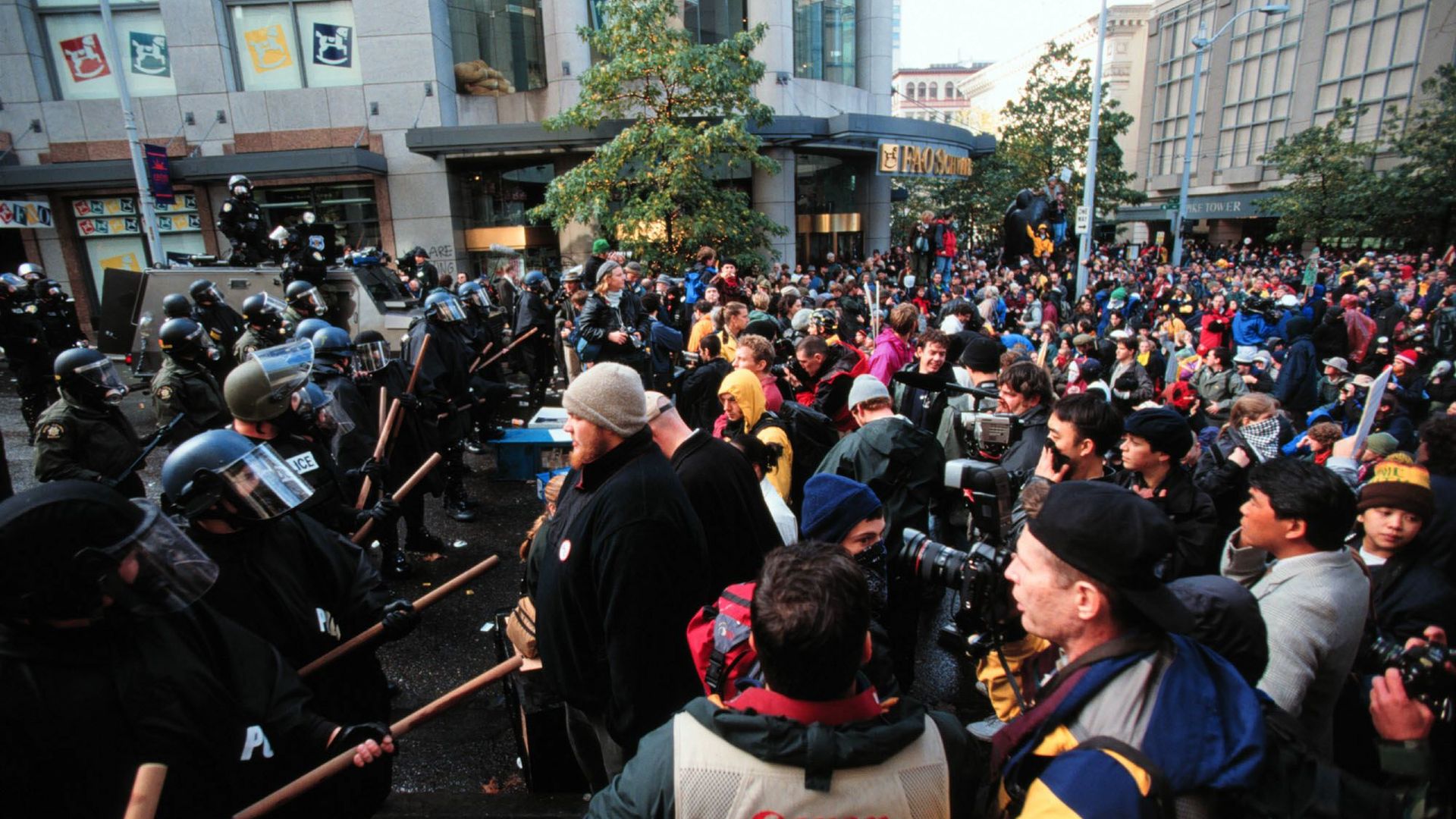 Remembering Seattle's WTO protests, 24 years later - Axios Seattle