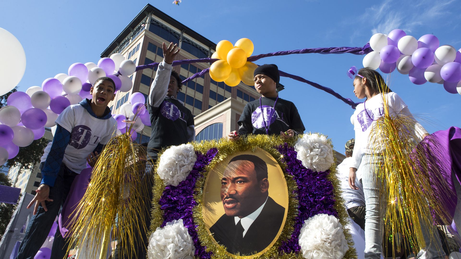 Tradition continues of two MLK Jr. Day parades - Axios Houston
