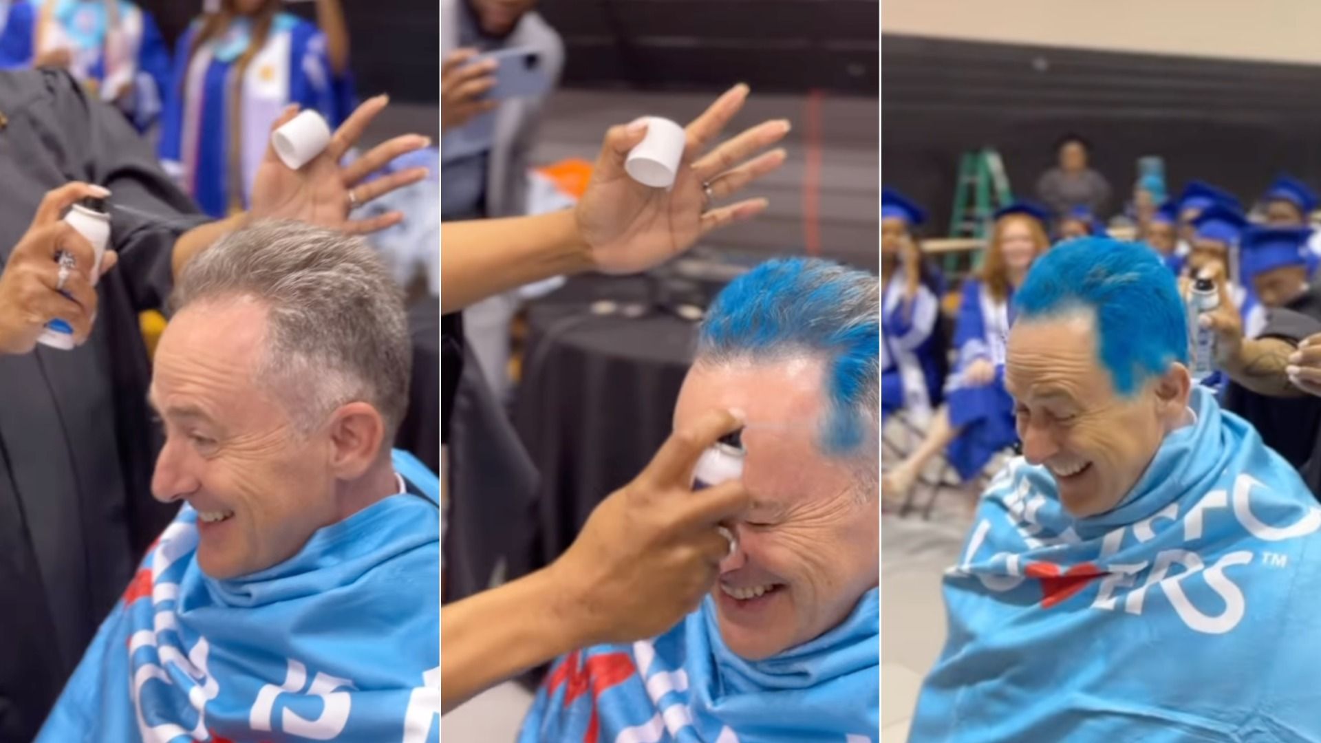 RPS superintendent dyes hair blue for John Marshall's 100% grad rate ...