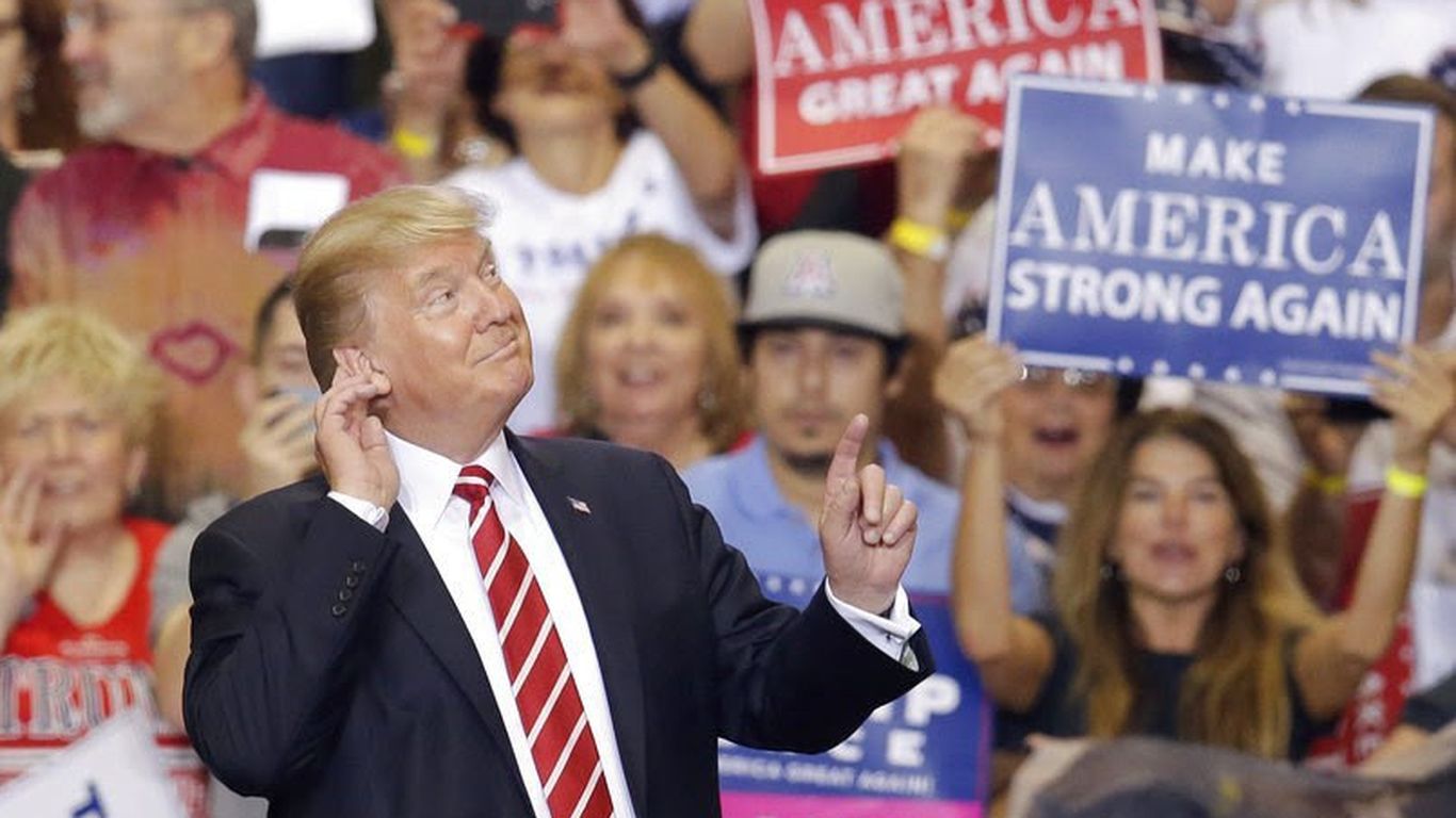 An onstage version of Trump 'screaming at the television'