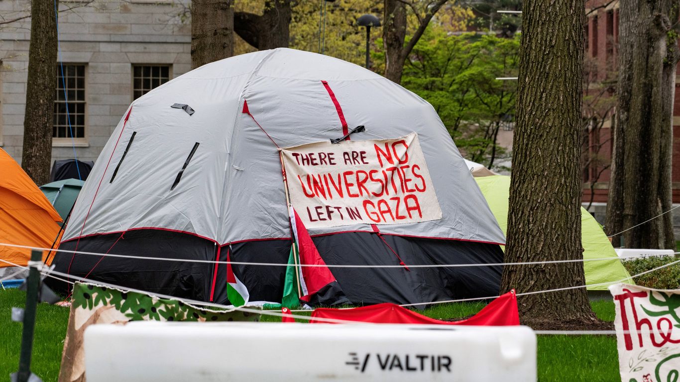 Harvard president threatens suspending pro-Palestinian student protesters