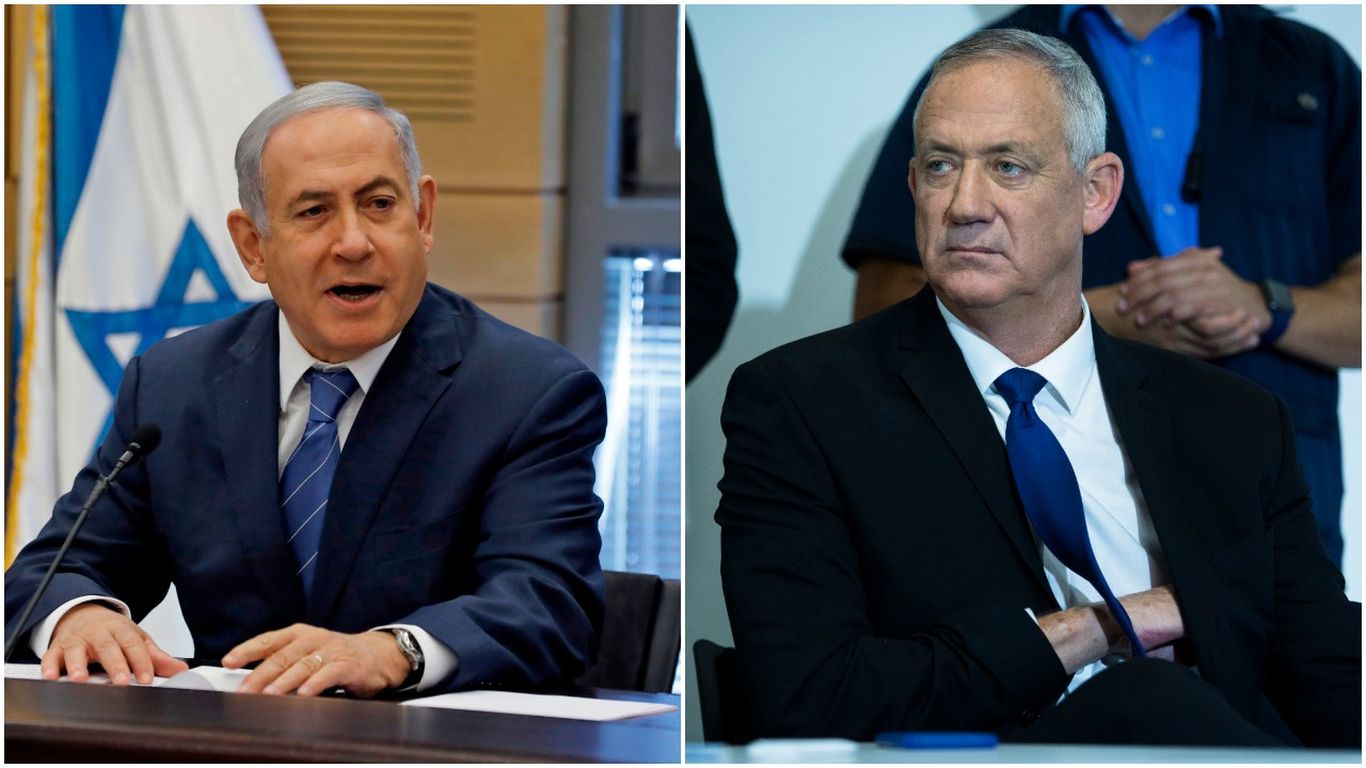 Benjamin Netanyahu and rival Benny Gantz meet for first time since ...