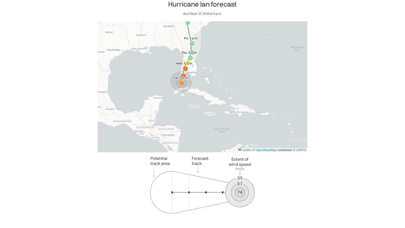 Tracking Hurricane Ian's potential impacts to N.C. - Axios Raleigh