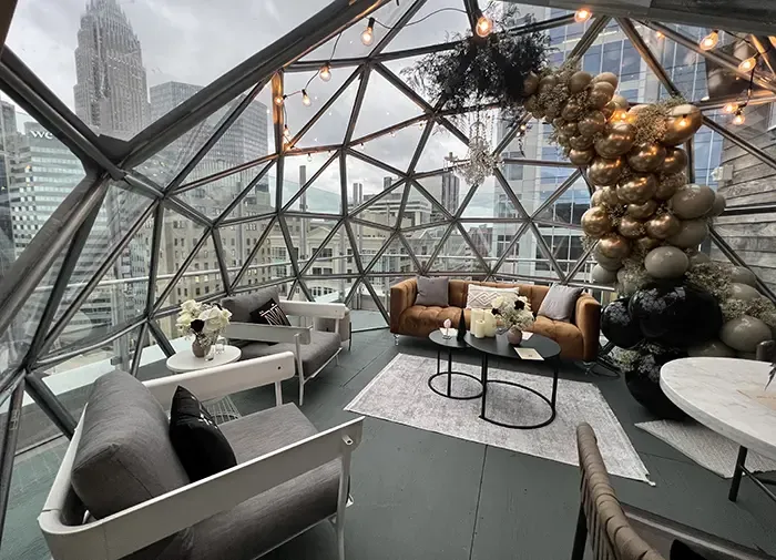 The igloos are coming back to the Merchant & Trade rooftop - Axios ...