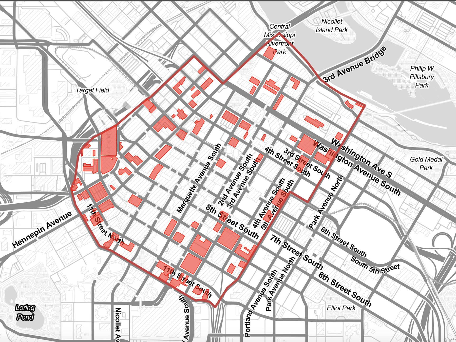 Downtown Minneapolis Map