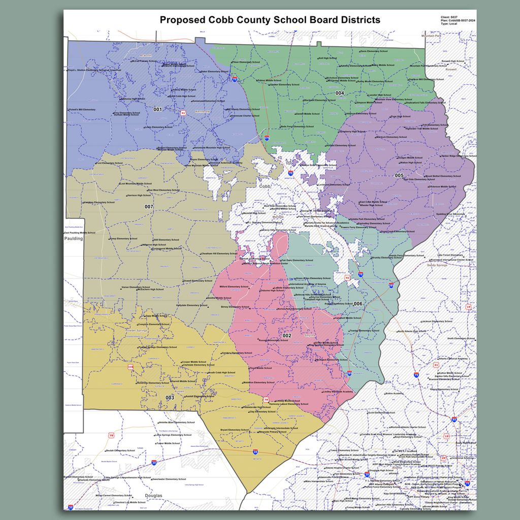 Bartow County School District Map