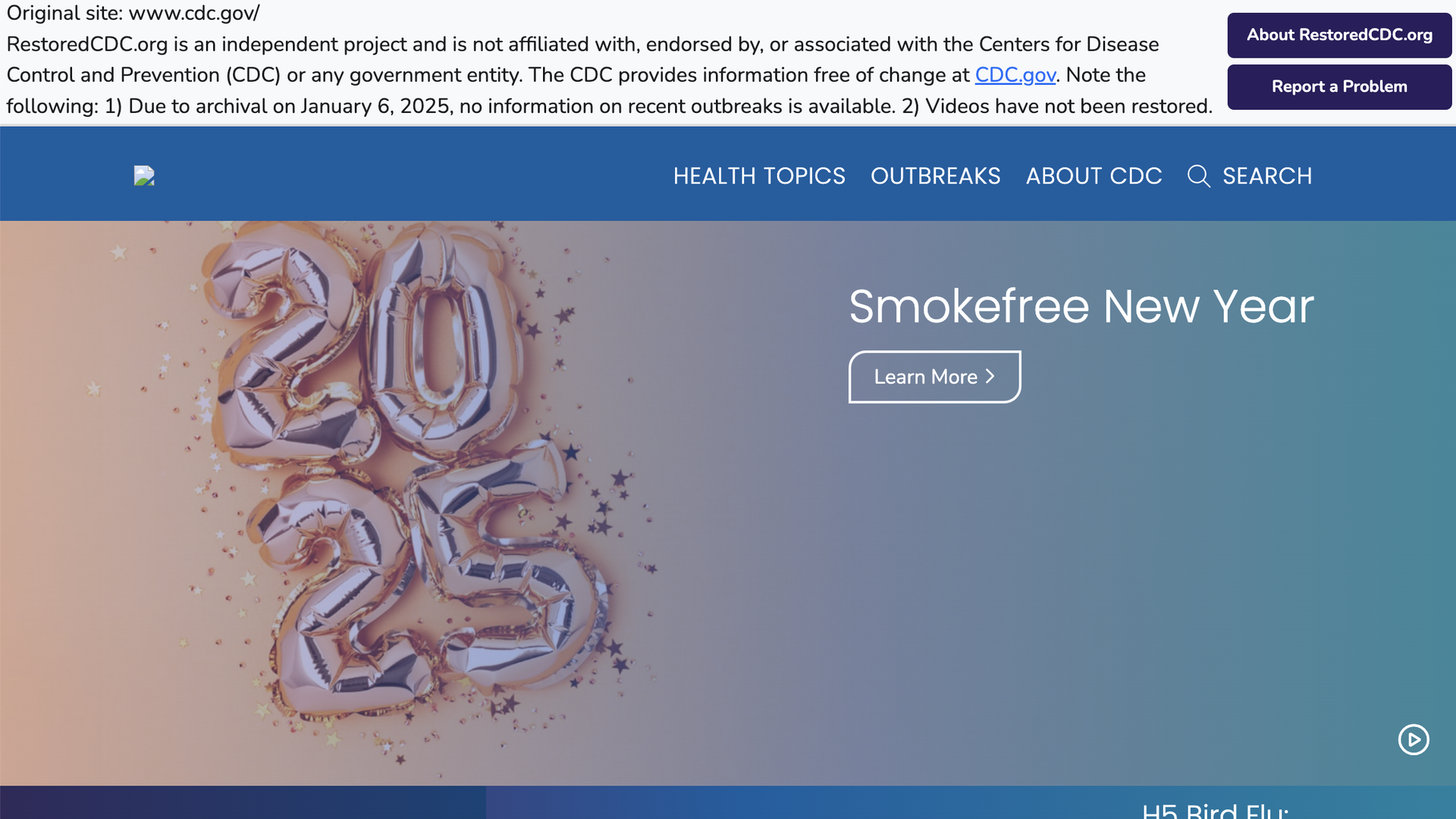 Pre-Trump CDC website revived by volunteers