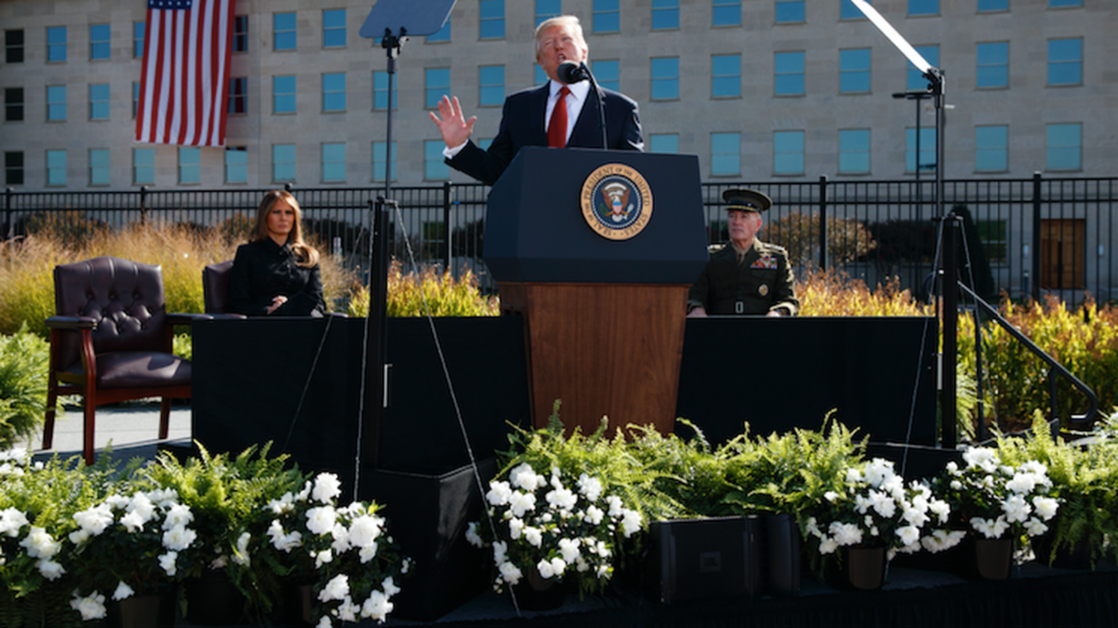 Trump at 9/11 ceremony: "America cannot be intimidated"