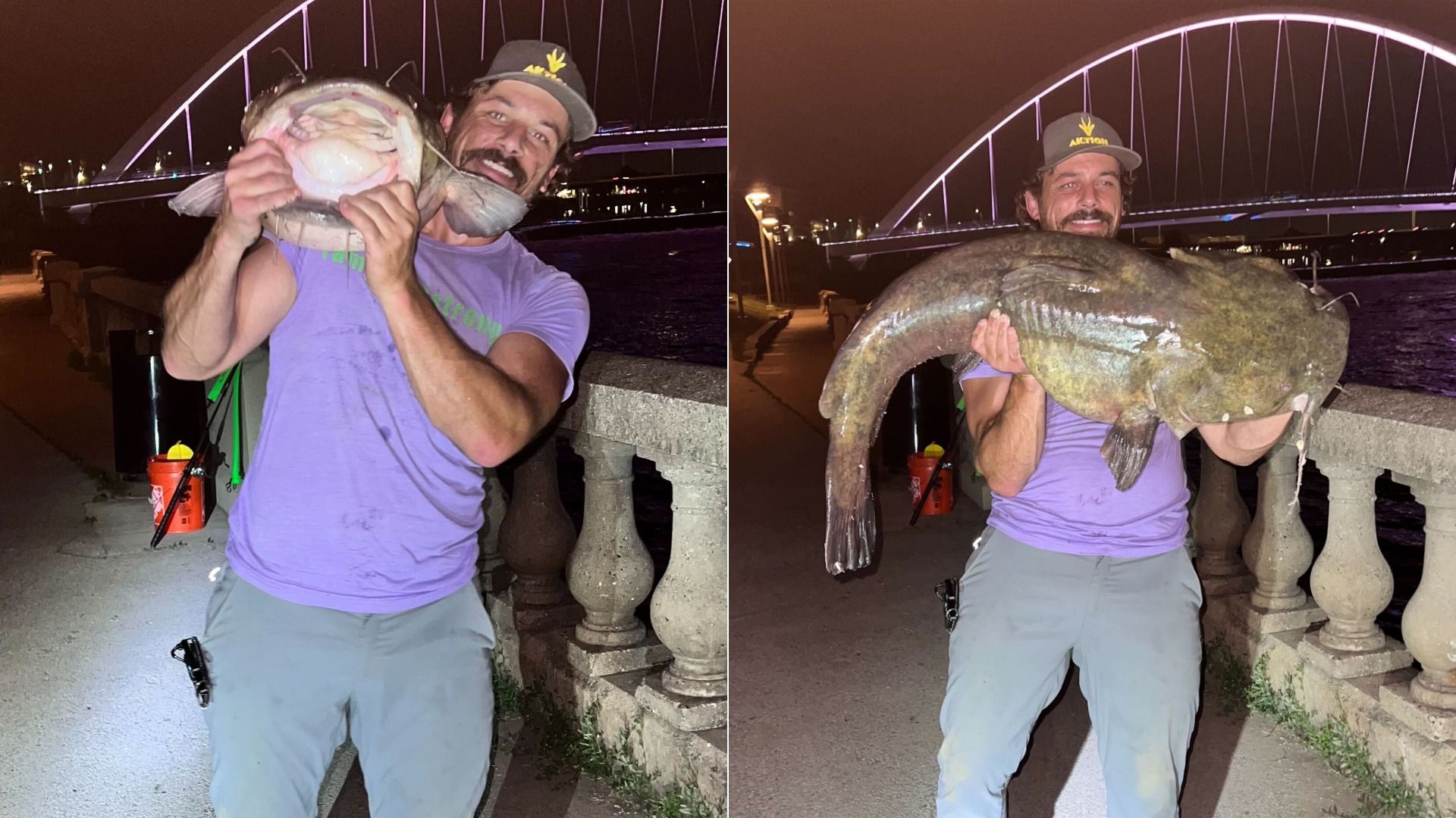 Des Moines angler catches 53-pound catfish downtown - Axios Des Moines