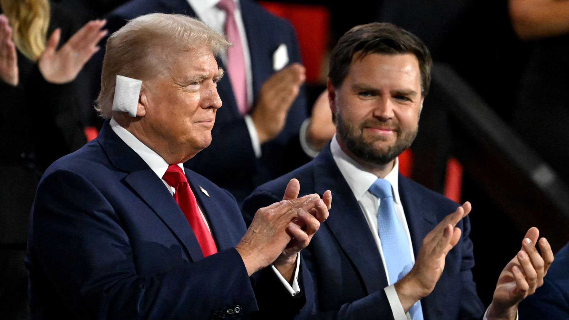 Trump thrills GOP in first public appearance since shooting