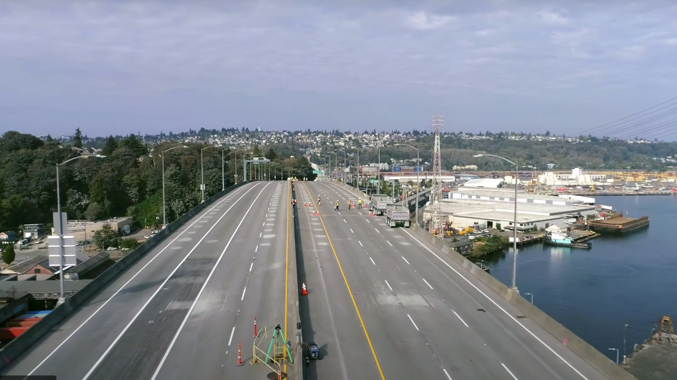 West Seattle Bridge reopens after being closed since March 2020 - Axios Seattle