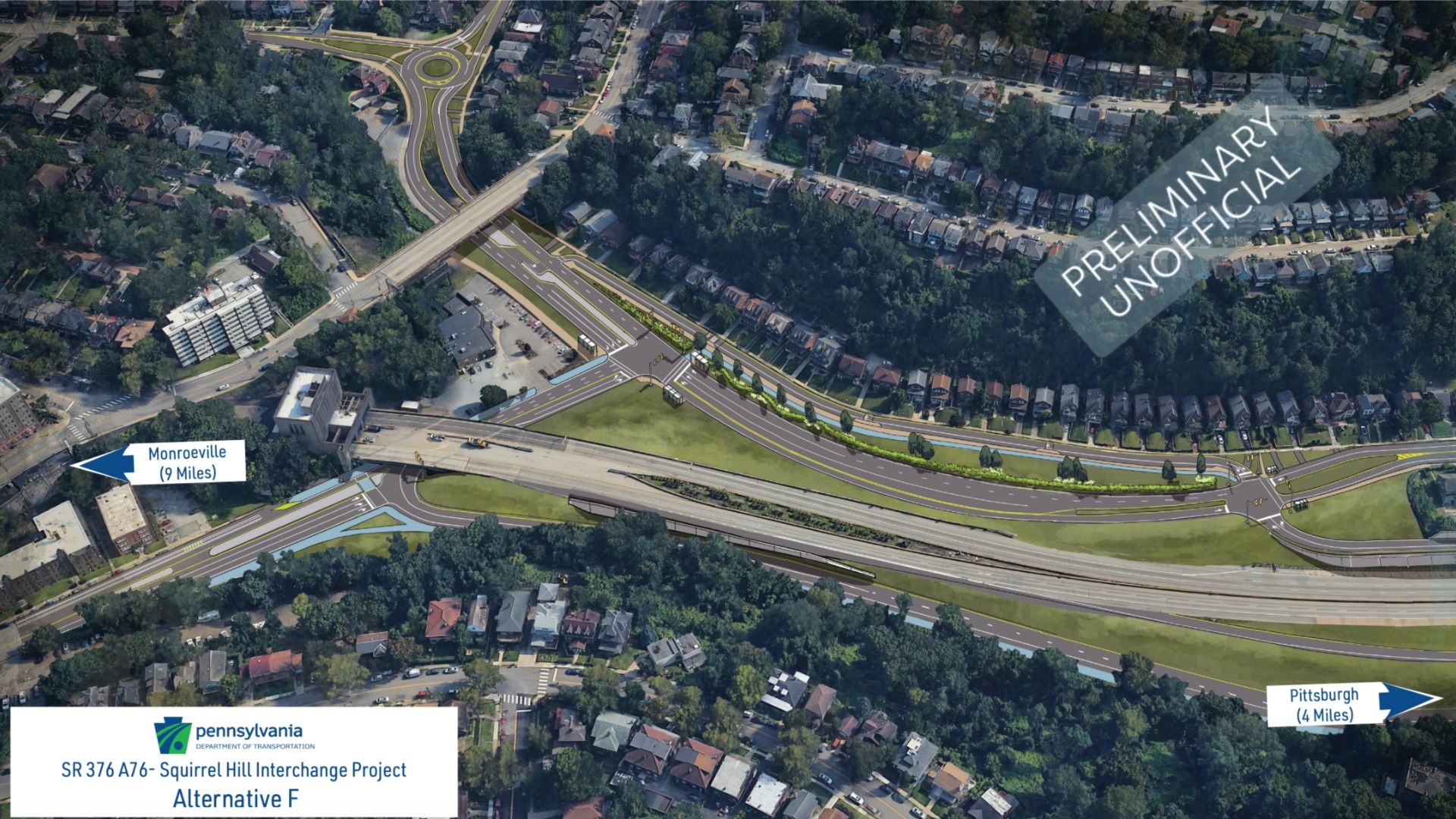 PennDOT unveils redesign of Squirrel Hill Tunnel interchange - Axios ...