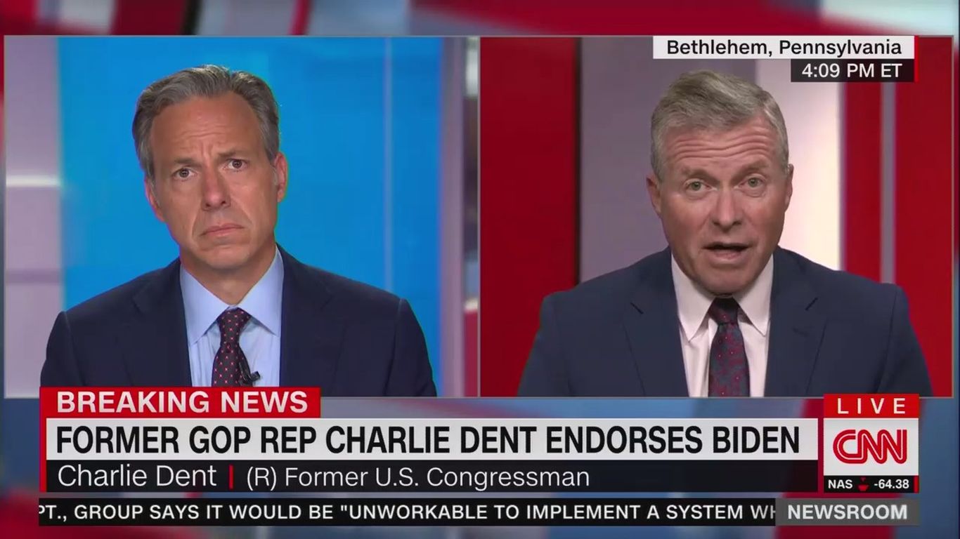 Former GOP Rep. Charlie Dent endorses Joe Biden