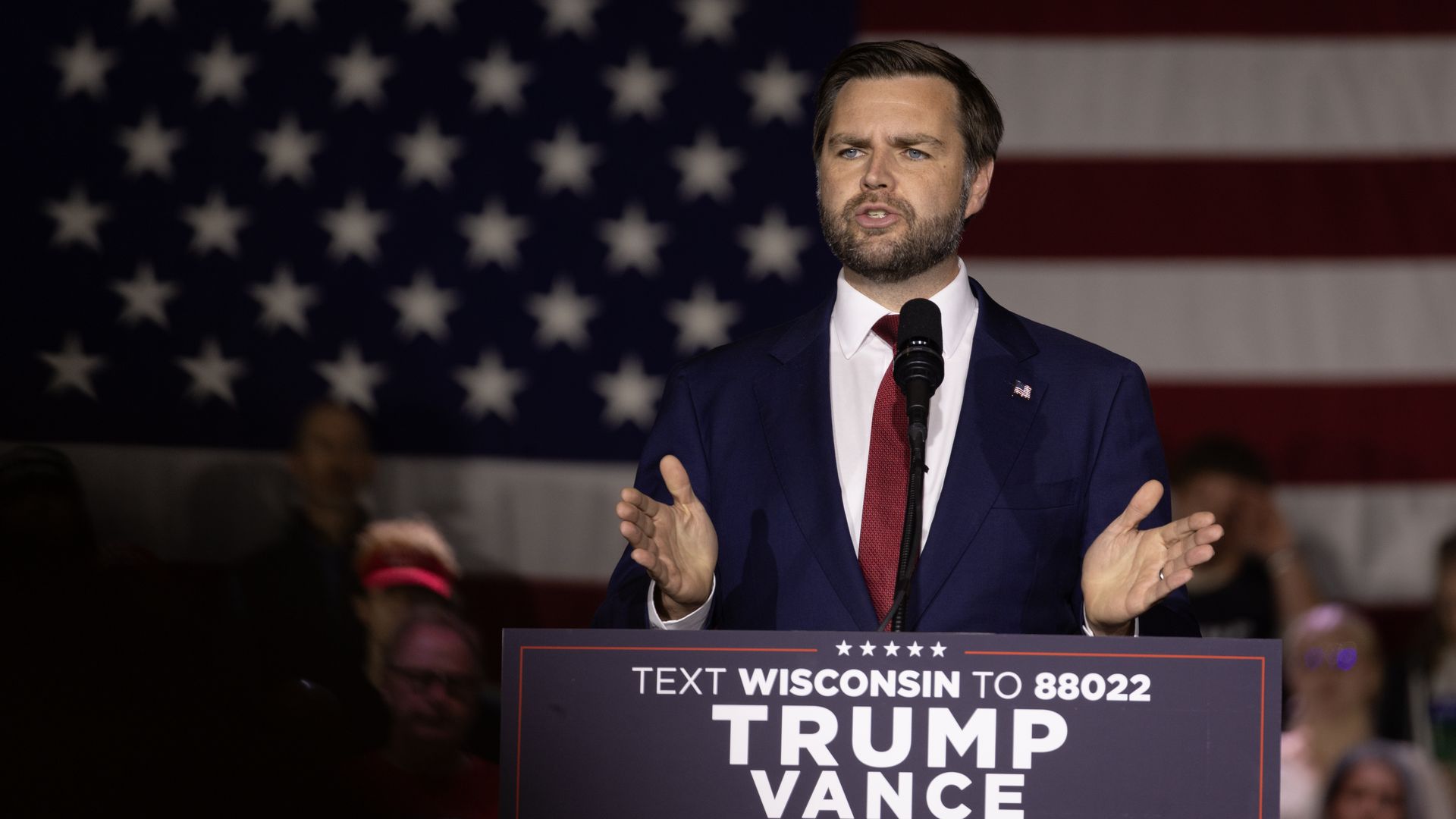 JD Vance addresses Trump rally comedian's racist Puerto Rico joke ...