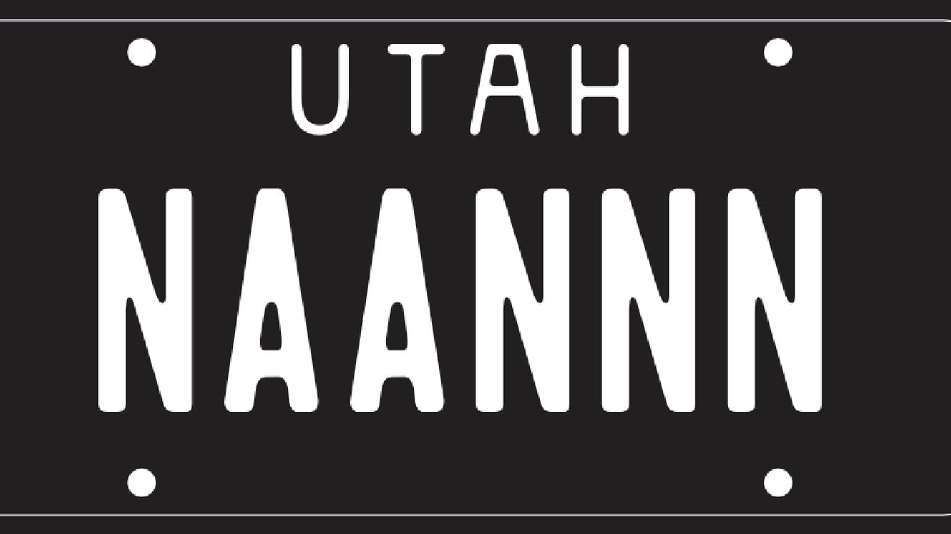 Utah's hottest license plate is old-school black - Axios Salt Lake City