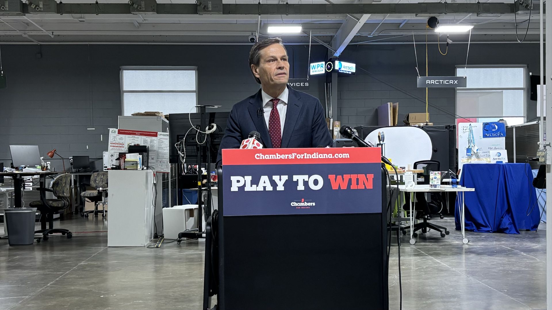 Indiana governor's race: Republican Chambers lays out economic ...