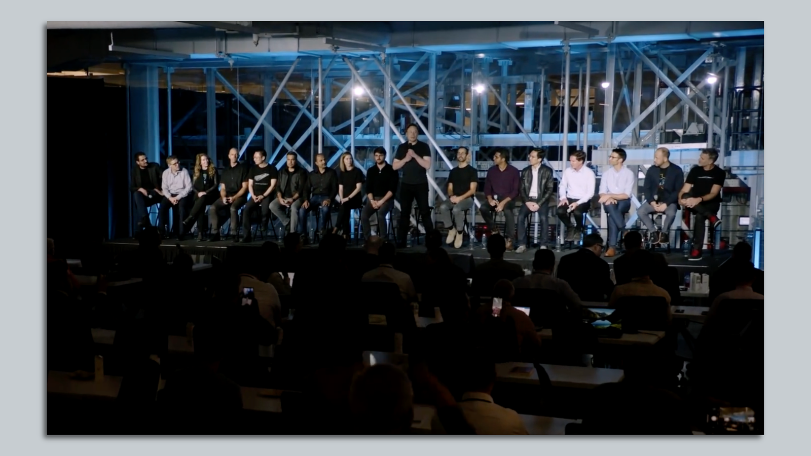 Tesla shows off its bench