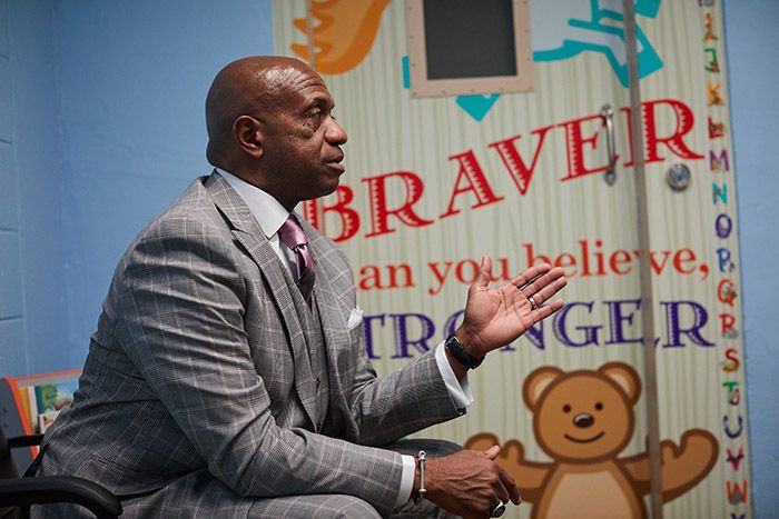 Behind a door with a teddy bear on it, inmates reconnect with their ...