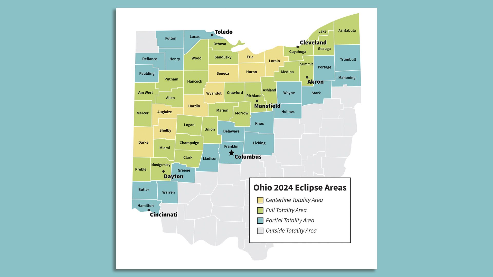 Where to watch the April 8 total solar eclipse in Ohio - Axios Columbus