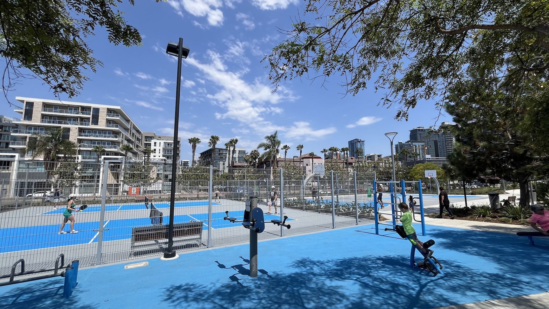 Free basketball, pickleball courts open at Waterfront Park in San Diego ...