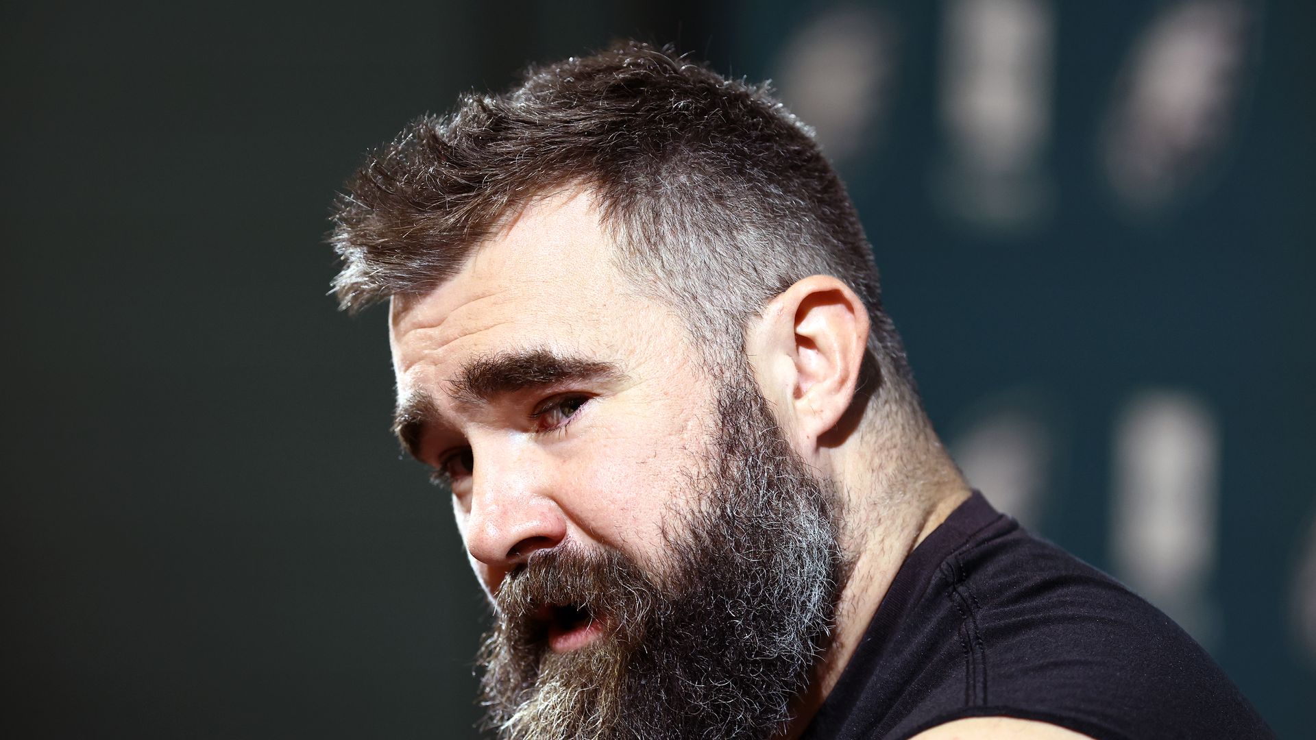 Philadelphia Eagles' center Jason Kelce gives tearful goodbye - Axios ...
