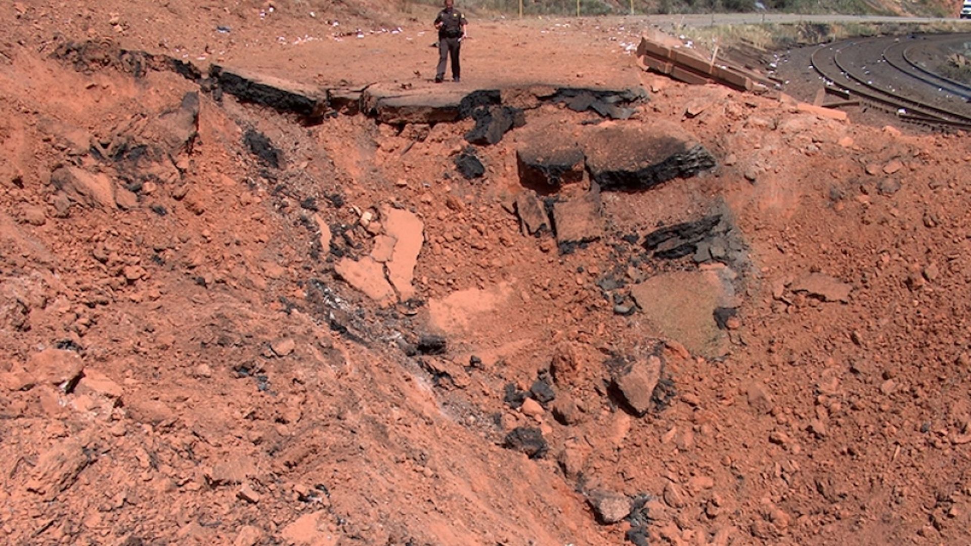 The truck explosion that left a crater in Spanish Fork Canyon - Axios ...