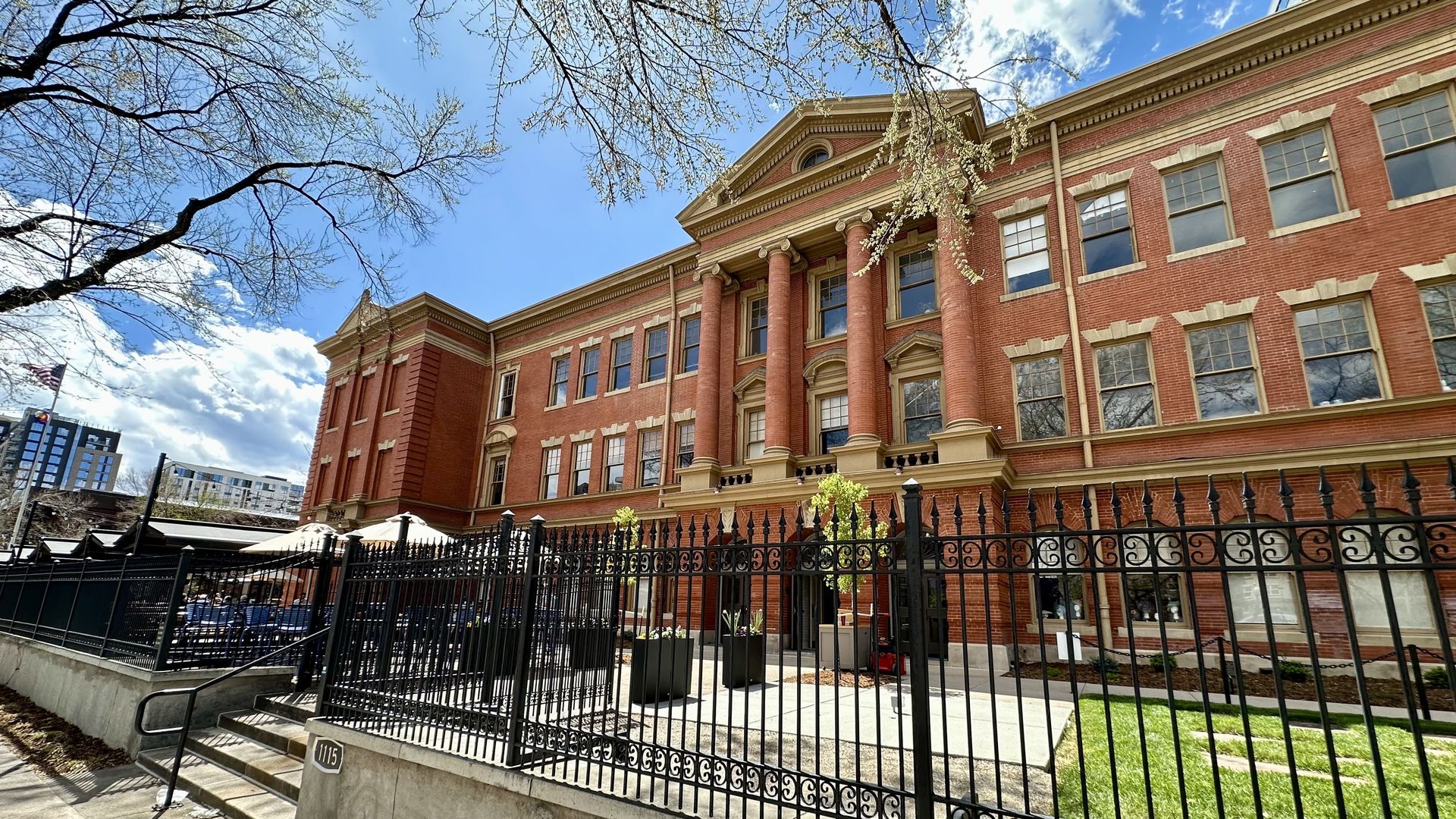 Schoolyard Beer Garden opens in Denver's historic Evans School - Axios ...