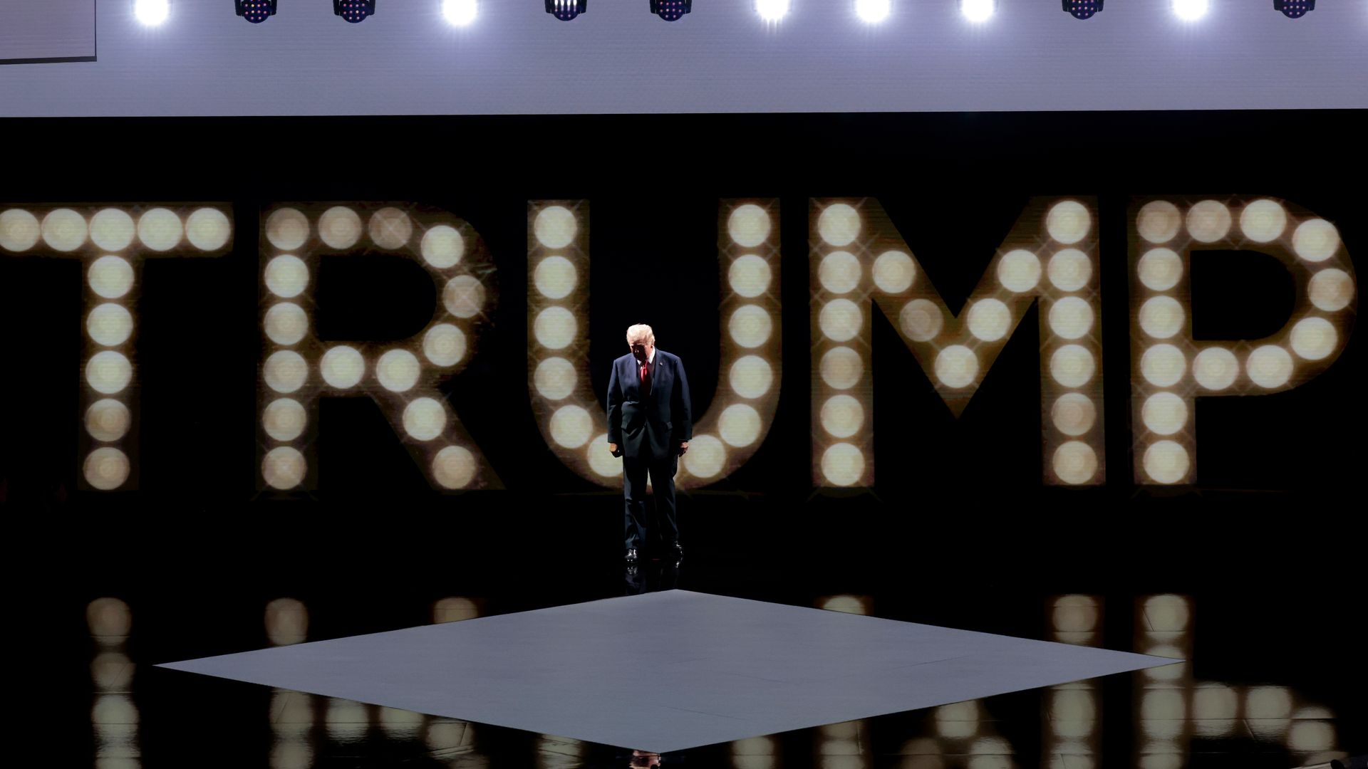 Trump tramples unity theme in two-act convention speech