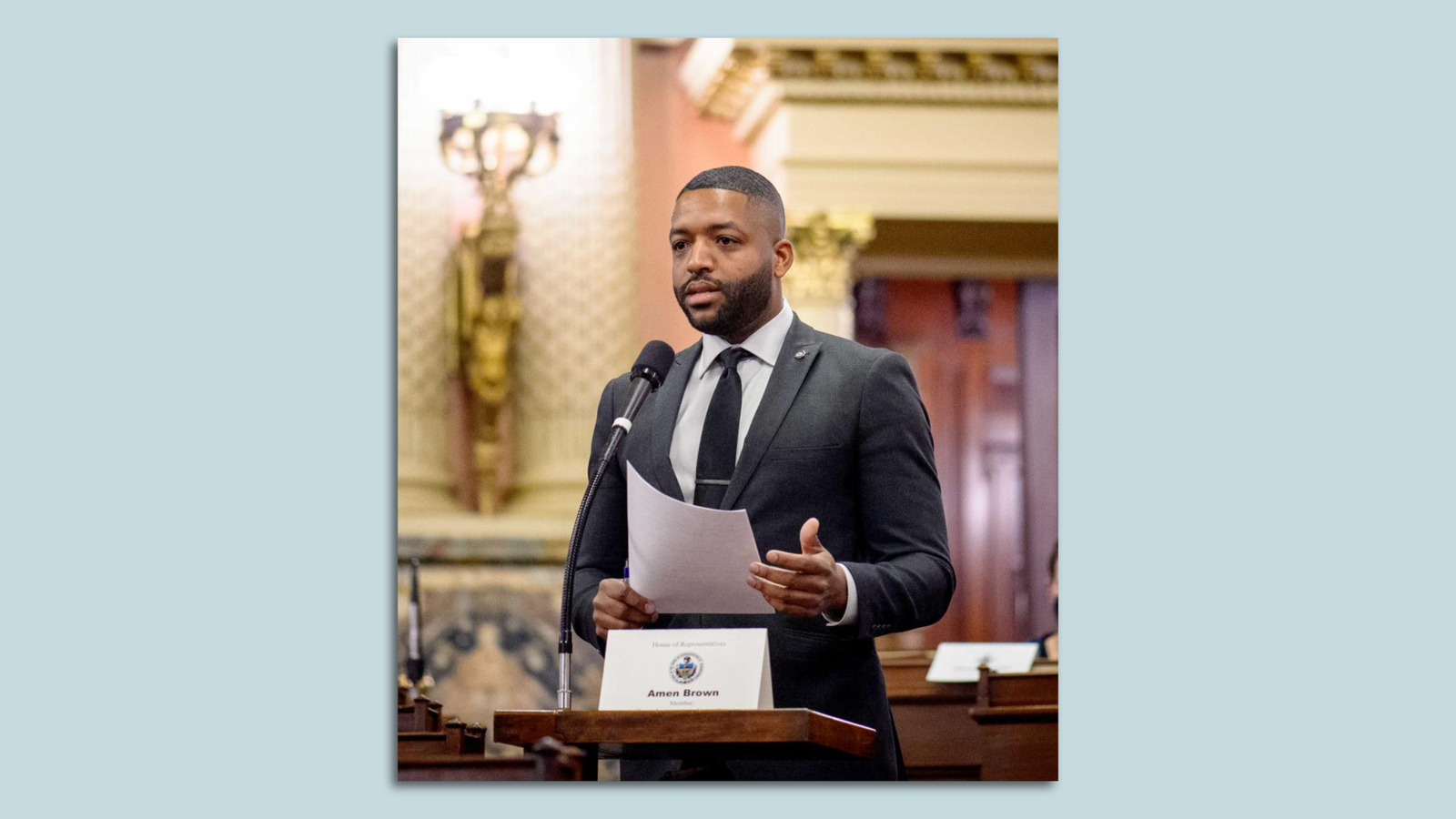 Philadelphia 2023 mayor primary election: Meet Amen Brown - Axios ...